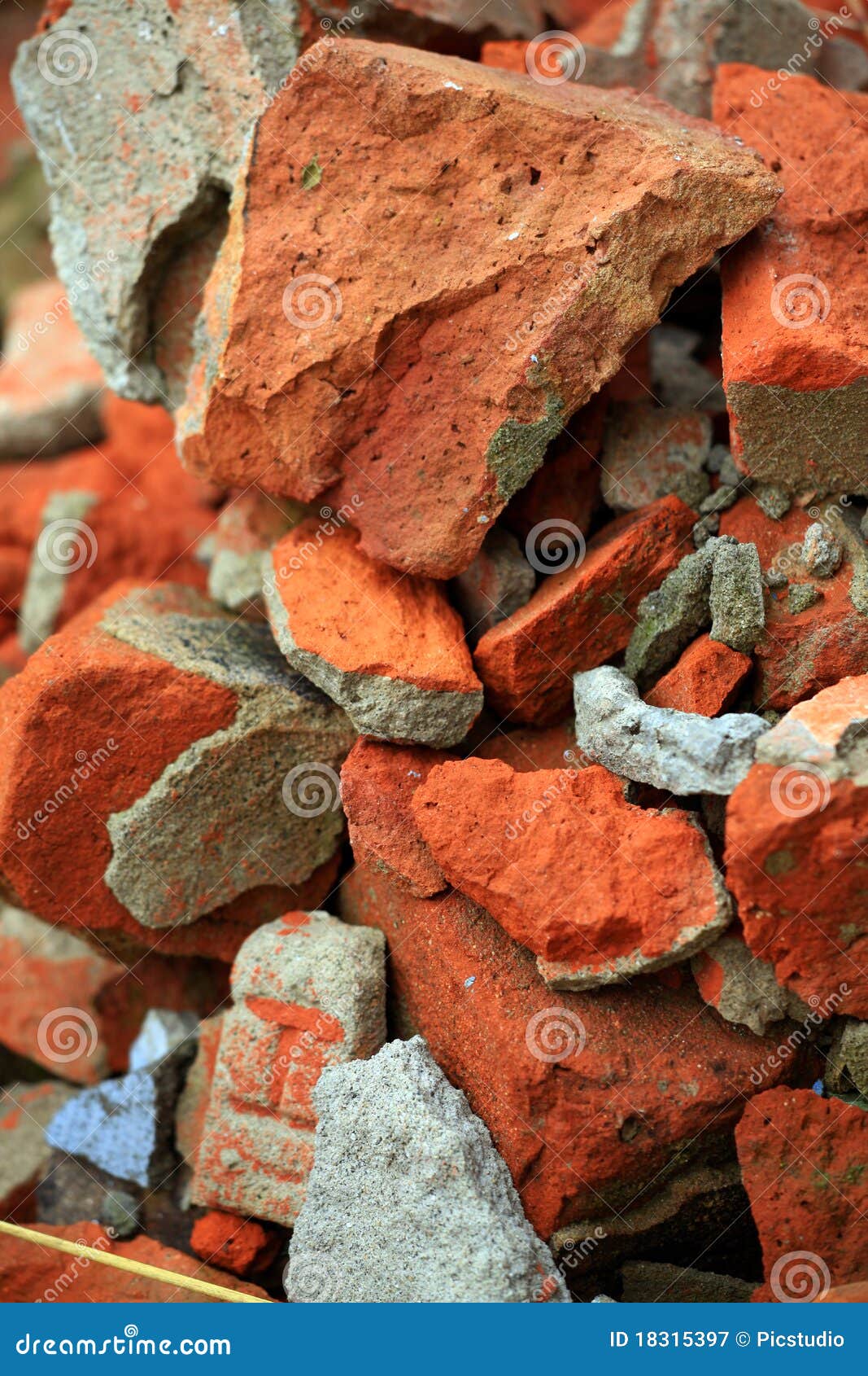 Broken Bricks Background Stock Image | CartoonDealer.com #14031313