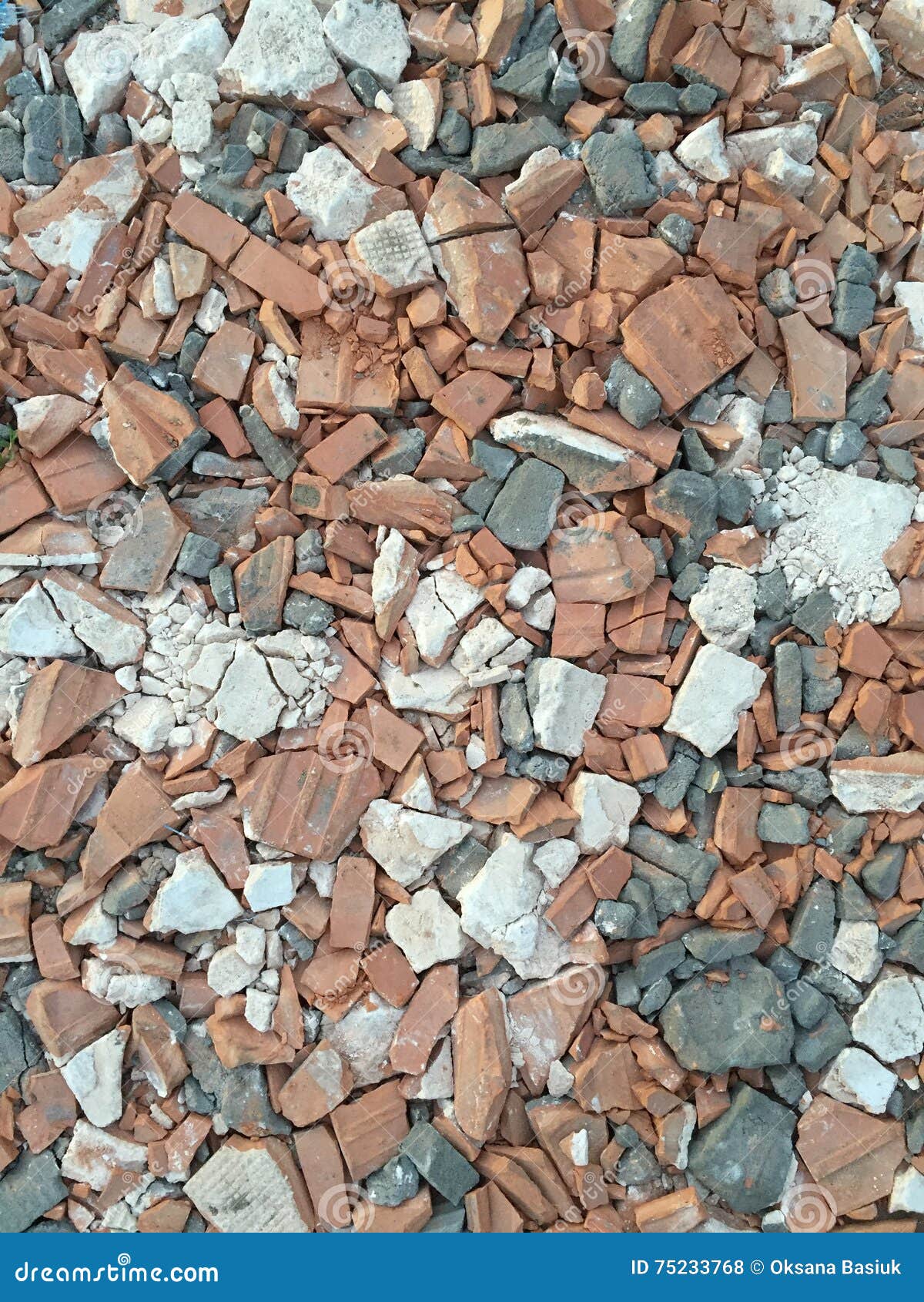 Broken bricks stock photo. Image of wall, construction - 75233768