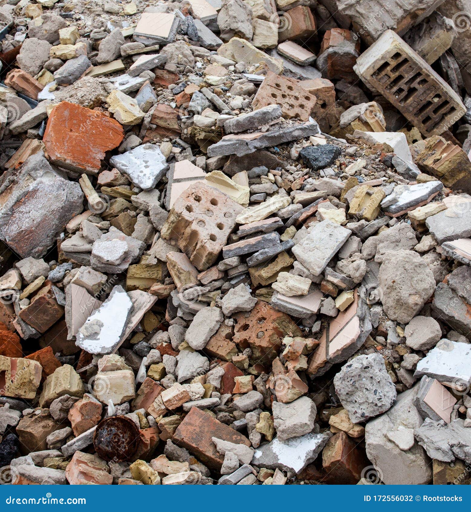 Broken Bricks and Concrete Blocks Stock Photo - Image of abstract ...