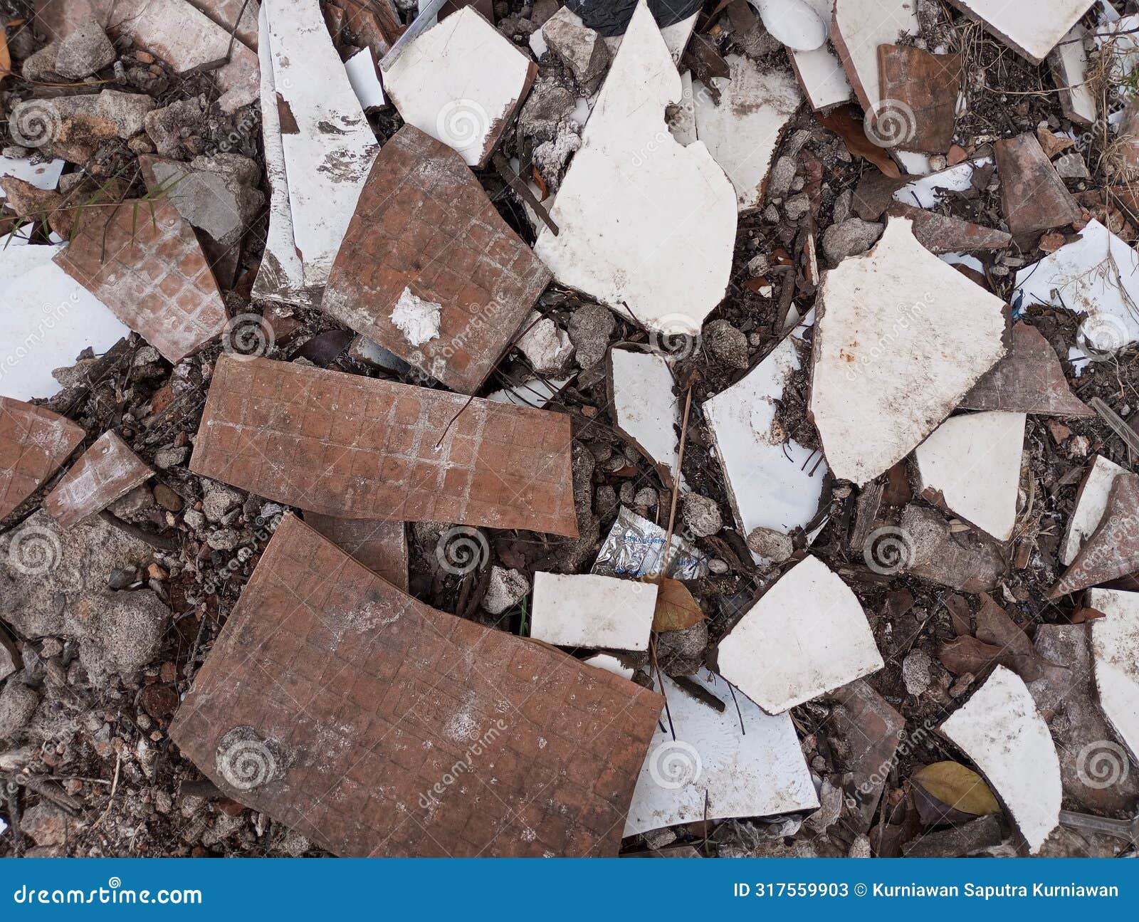 Ceramic Shards Left Over from House Construction Stock Image - Image of ...