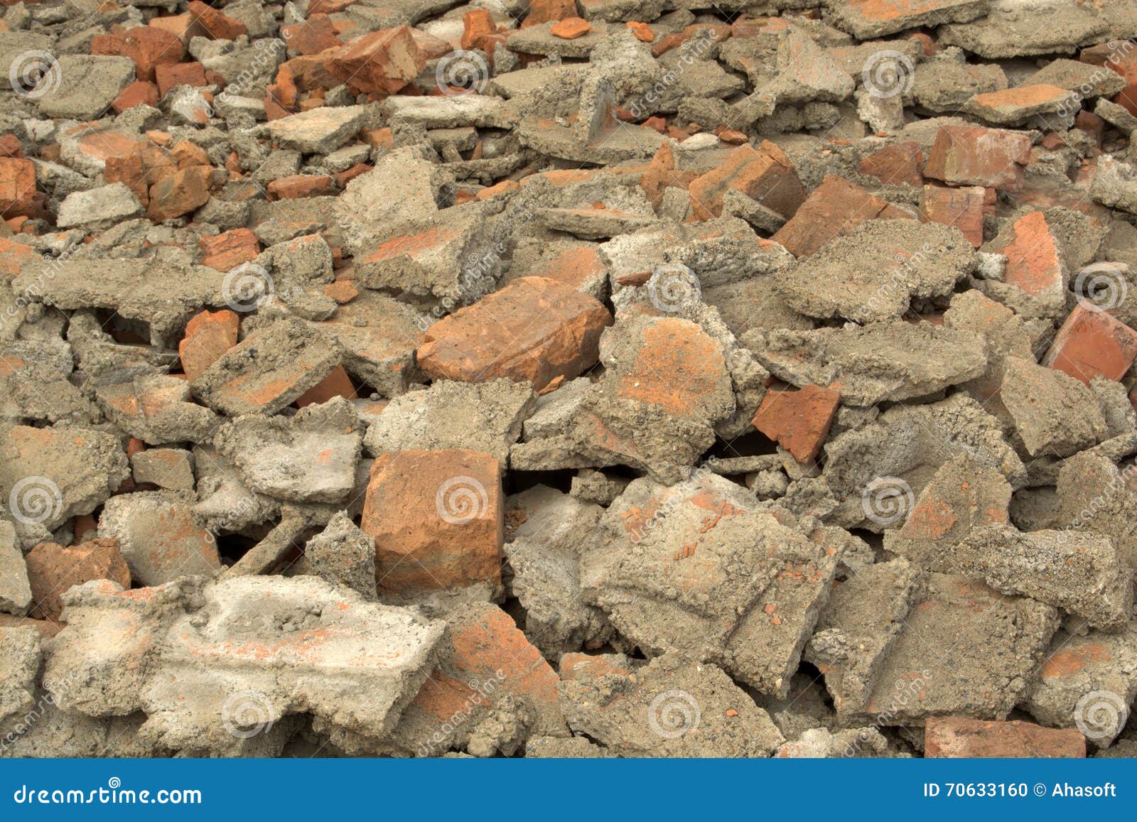 Broken Bricks and Construction Garbage Stock Photo - Image of rubble ...