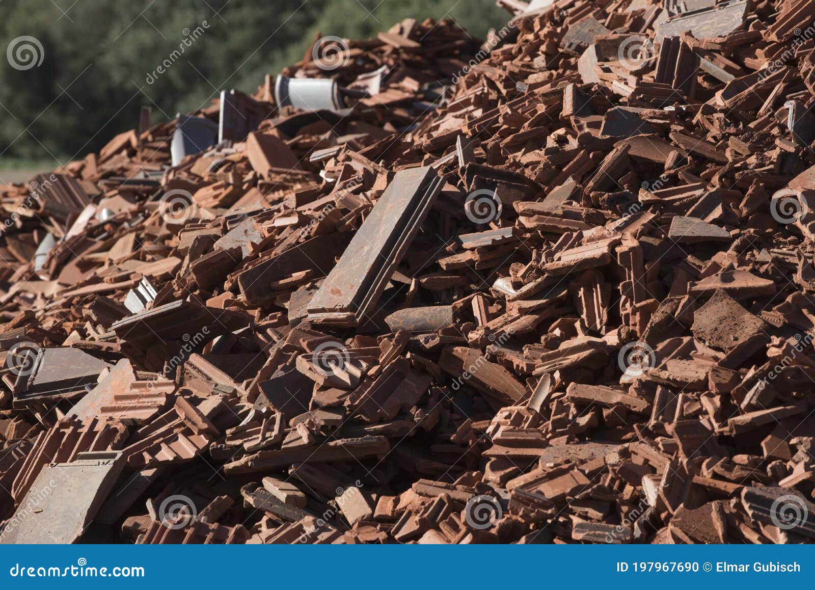 Broken Bricks at the Construction Site Stock Photo - Image of ...