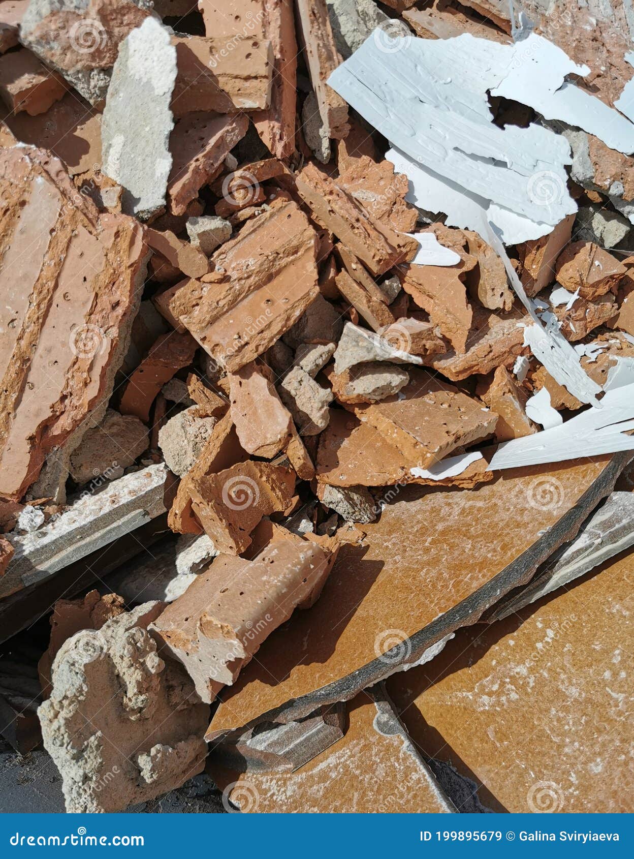 Broken Bricks at the Construction Site, Building and Construction ...