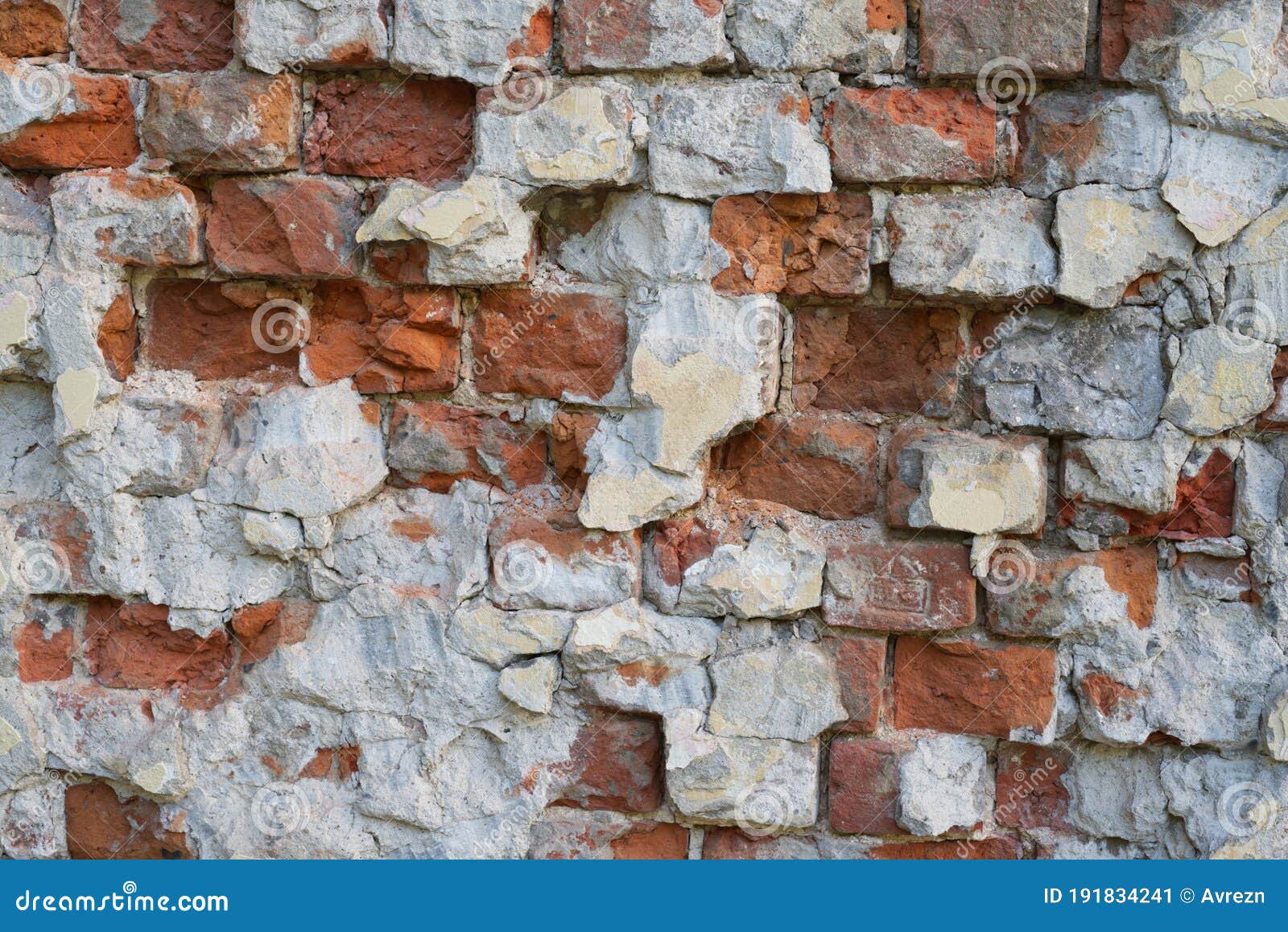 Broken Bricks Wall Pattern, Abandoned Walls Stock Image - Image of ...