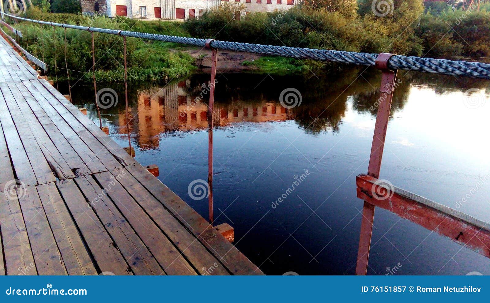 Broken bridge stock image. Image of cable, damaged, bridge - 76151857
