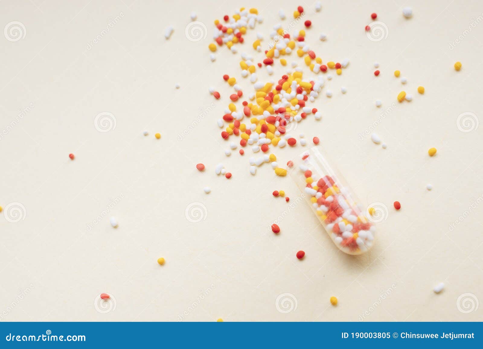 Broken Broken Red Pill Capsules and Molecules Over White Background ...