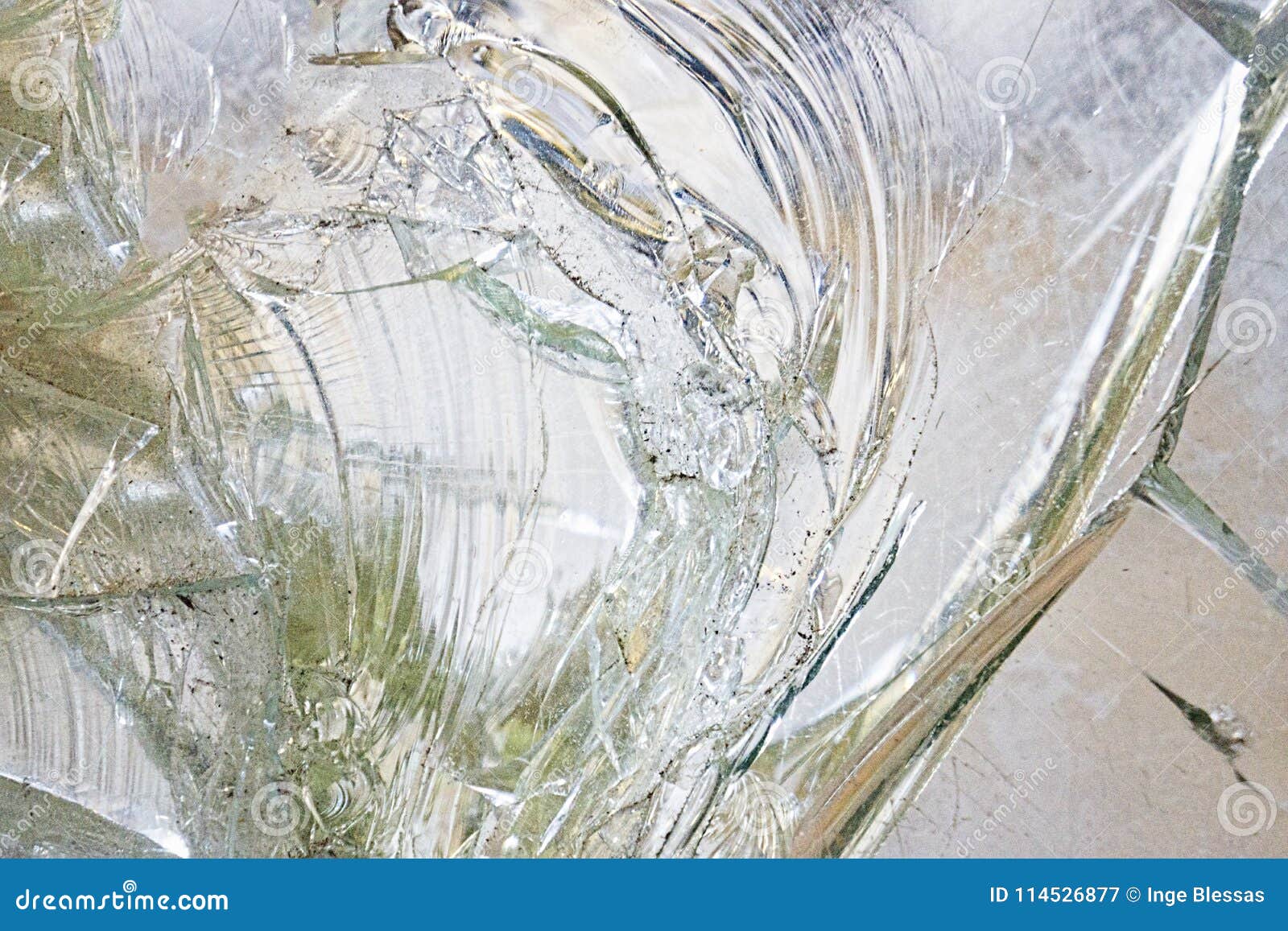 Broken and Bruised Thick Glass Stock Image - Image of close, broken ...