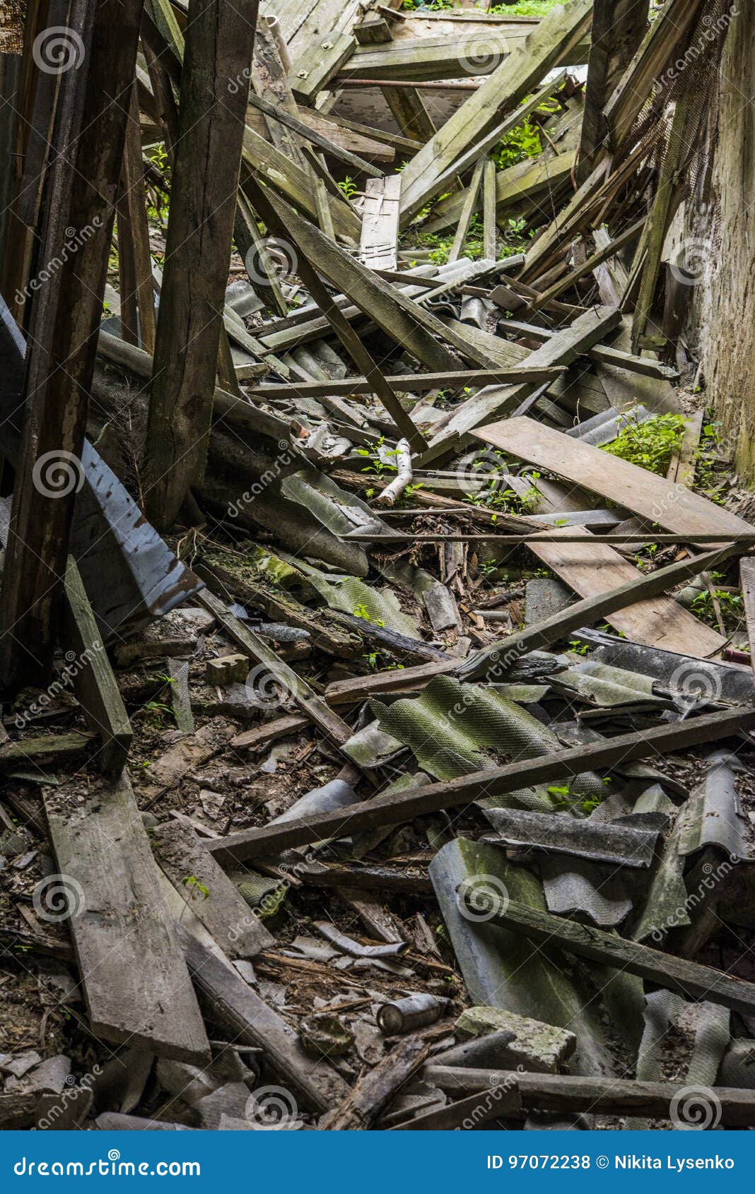Broken building stock photo. Image of debris, accident - 97072238