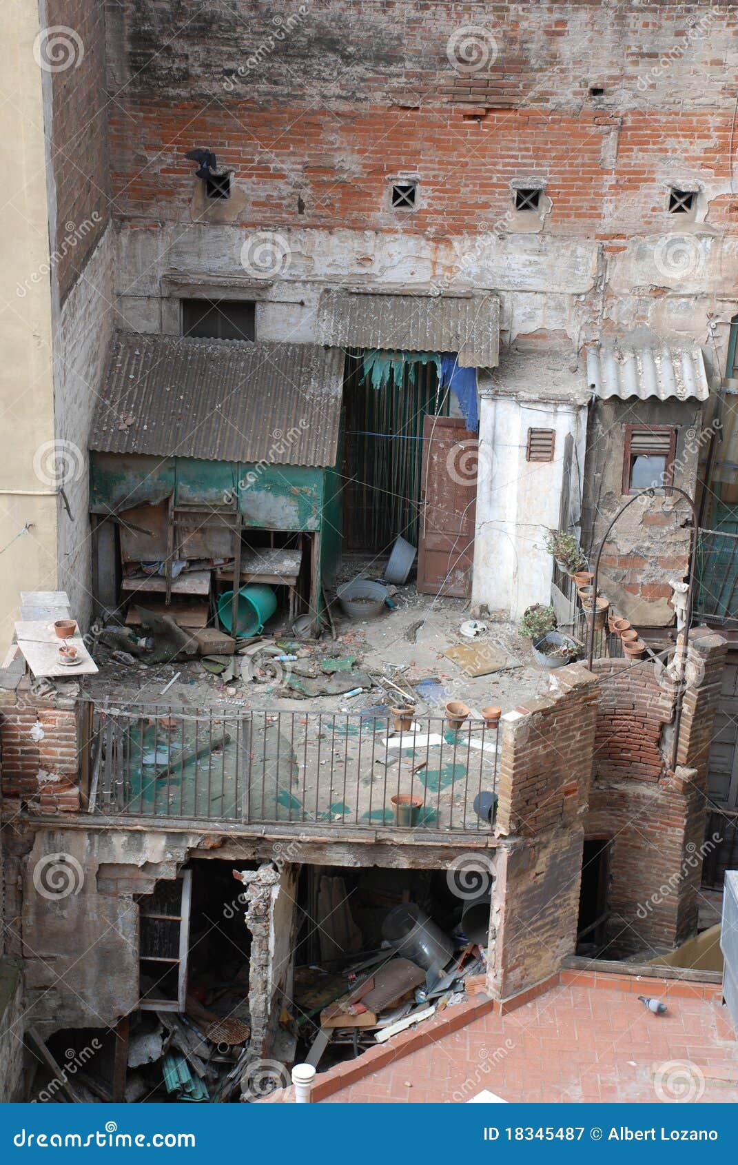 Broken buildings stock image. Image of demolition, metropolitan - 18345487