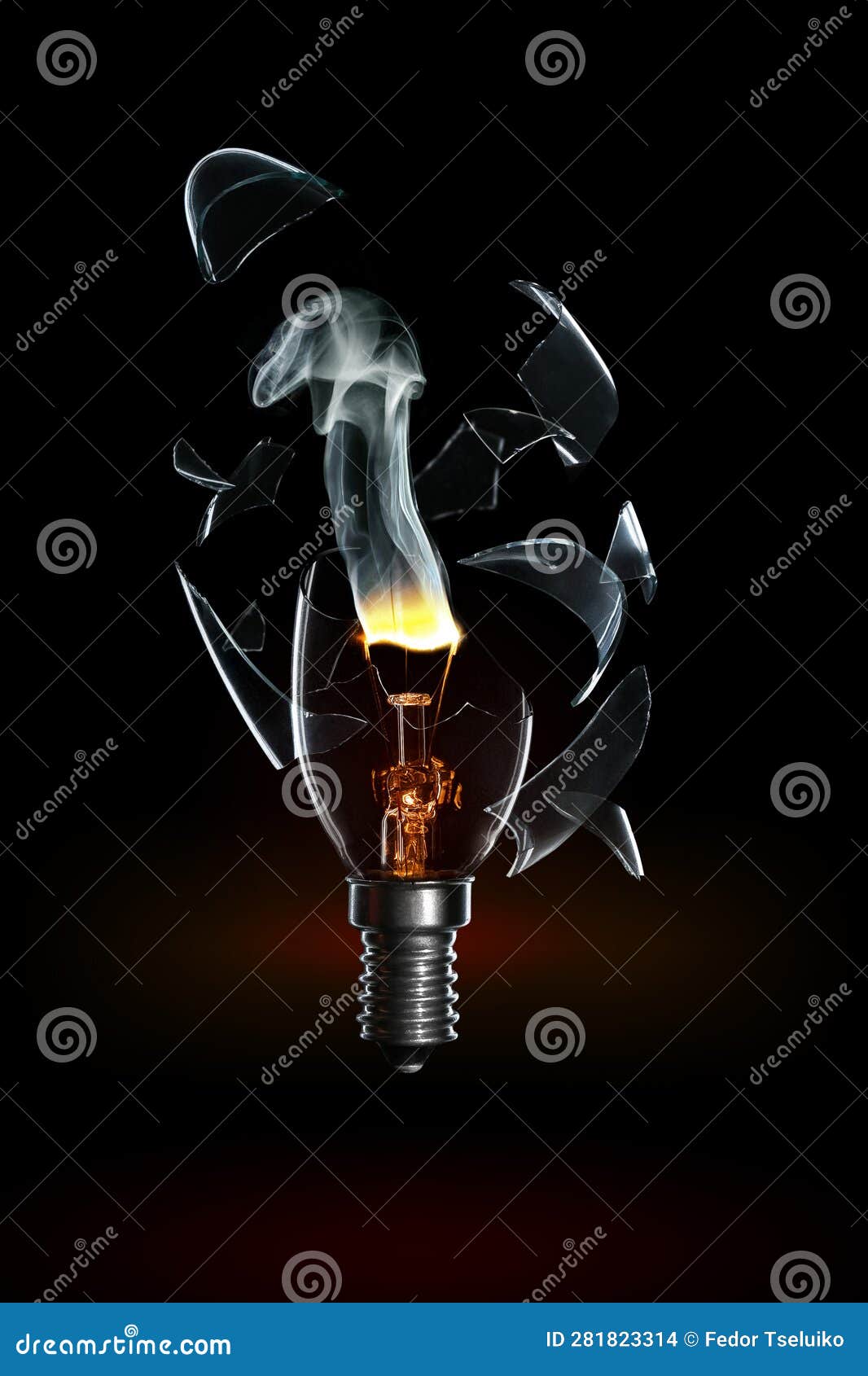Broken bulb light stock photo. Image of glass, bulb - 281823314
