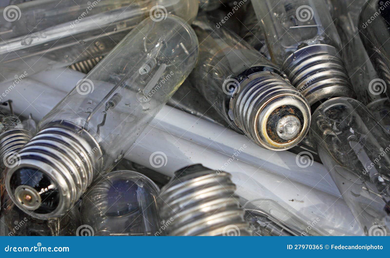Broken Bulbs in a Landfill of Waste Stock Image - Image of turn ...