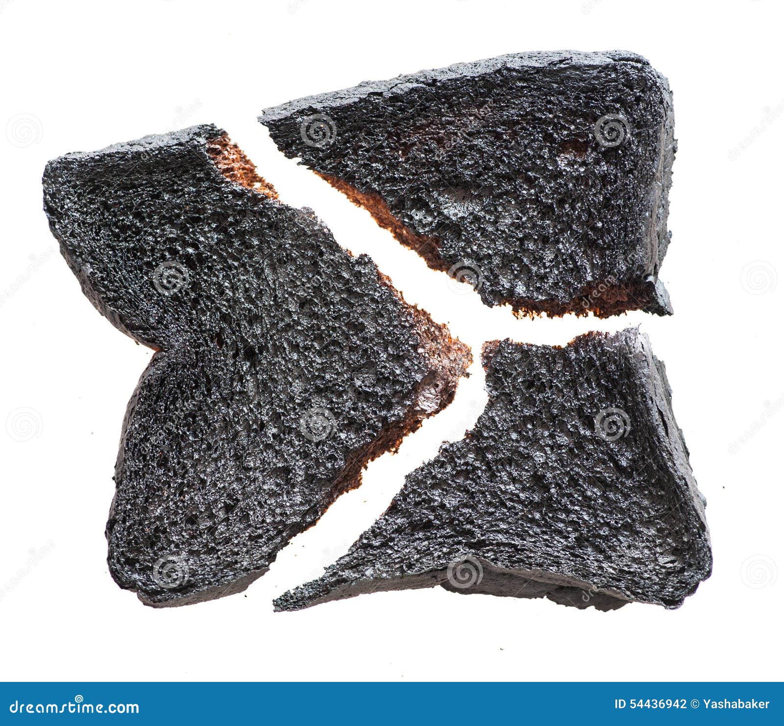 Broken burnt toast stock photo. Image of toast, breakfast - 54436942