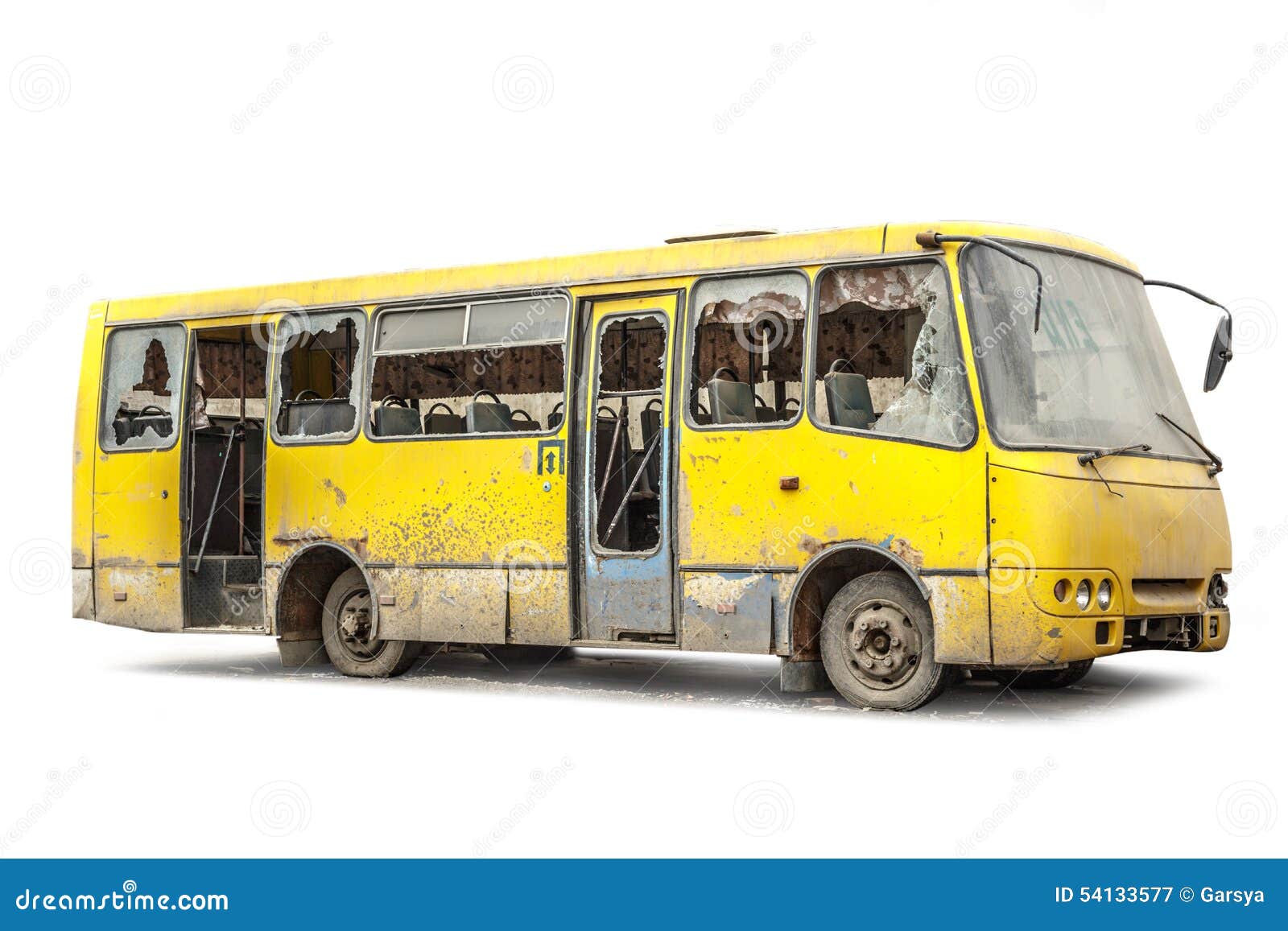Broken bus stock image. Image of vehicle, driving, shattered - 54133577