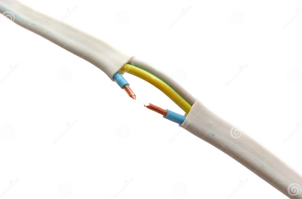 Broken cable stock photo. Image of stromkabel, current - 4954682