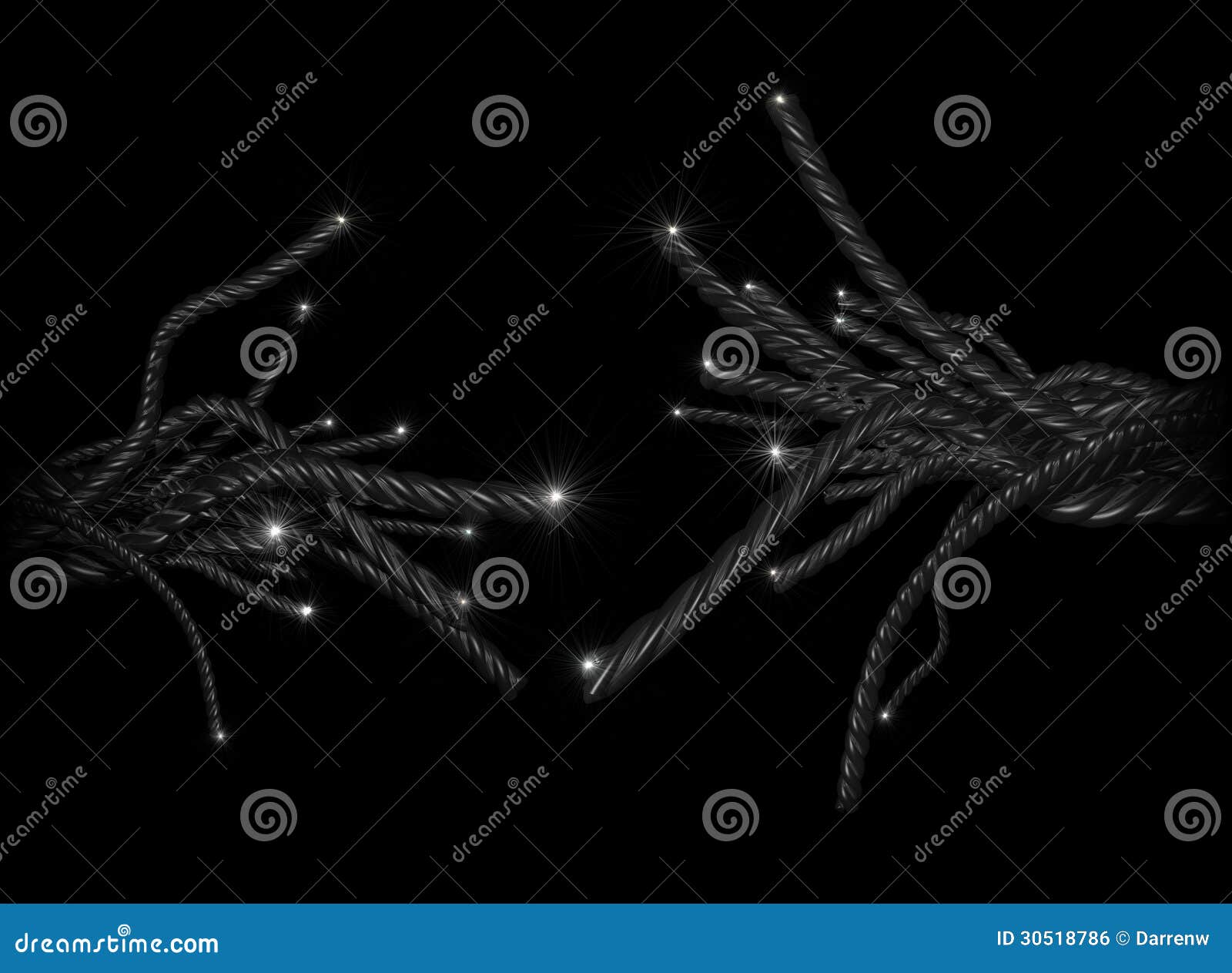 Broken cables stock illustration. Illustration of cable - 30518786