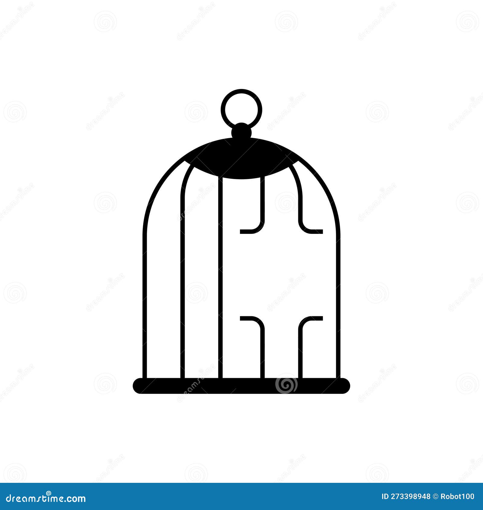 Broken Cage with Bent Bars. Concept of Freedom Stock Vector ...