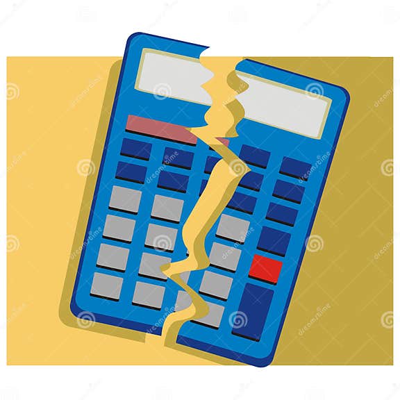 Broken calculator stock illustration. Illustration of competition - 1470737