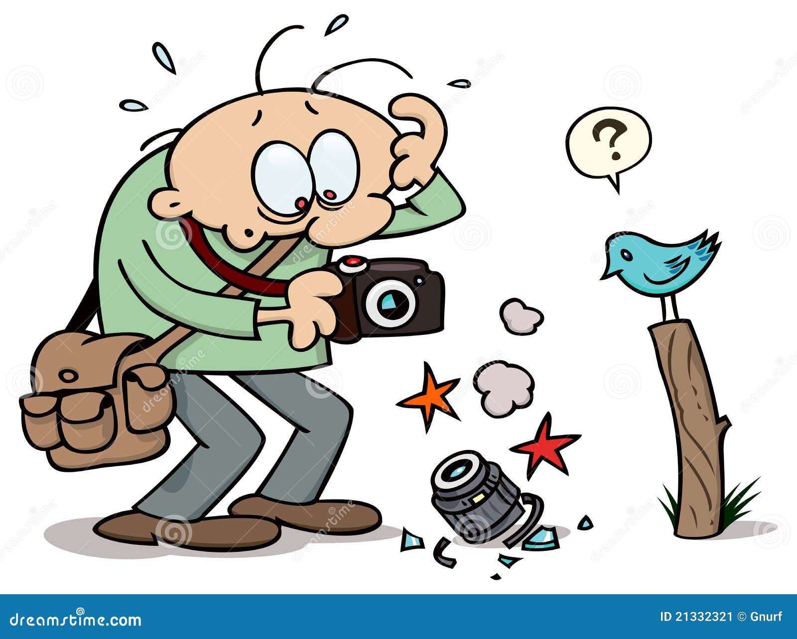 Broken camera stock vector. Illustration of dropped, dust - 21332321