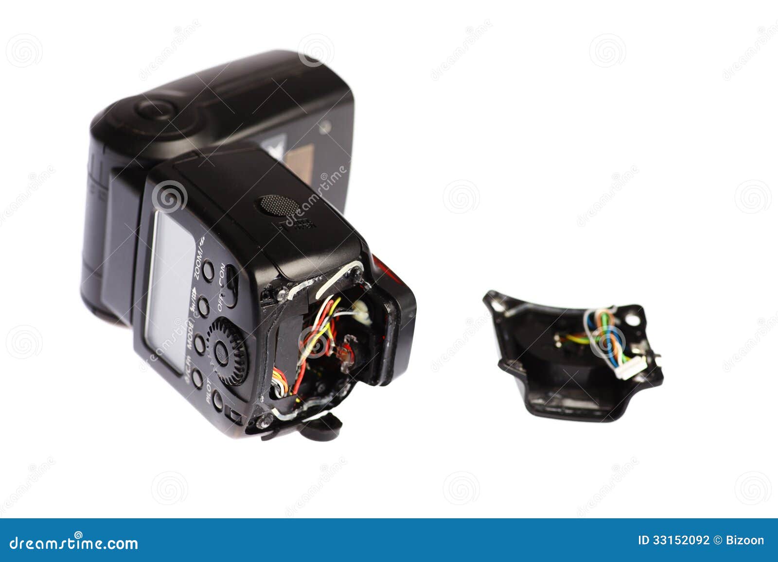 Broken camera flash stock photo. Image of bounce, mount - 33152092