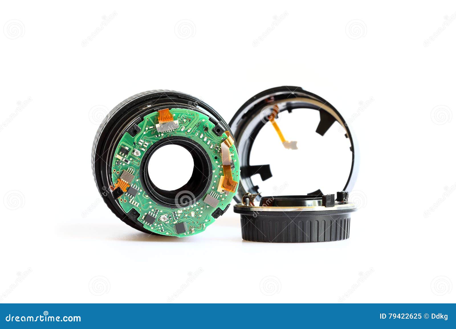 Broken Camera Lens stock image. Image of isolated, inside - 79422625