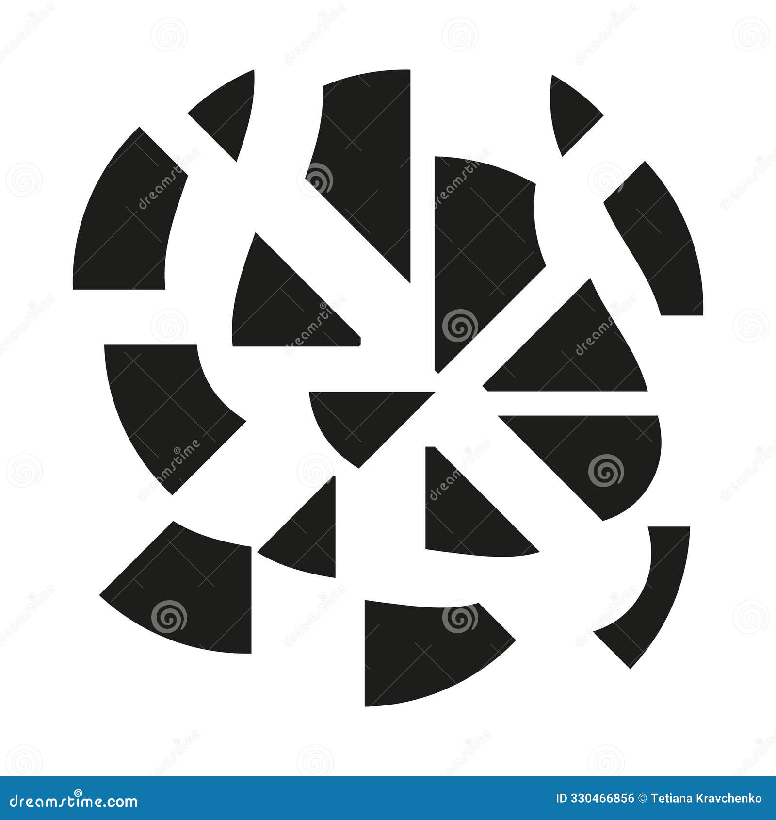 Broken Camera Shutter Icon. Abstract Black Design. Fragmented ...