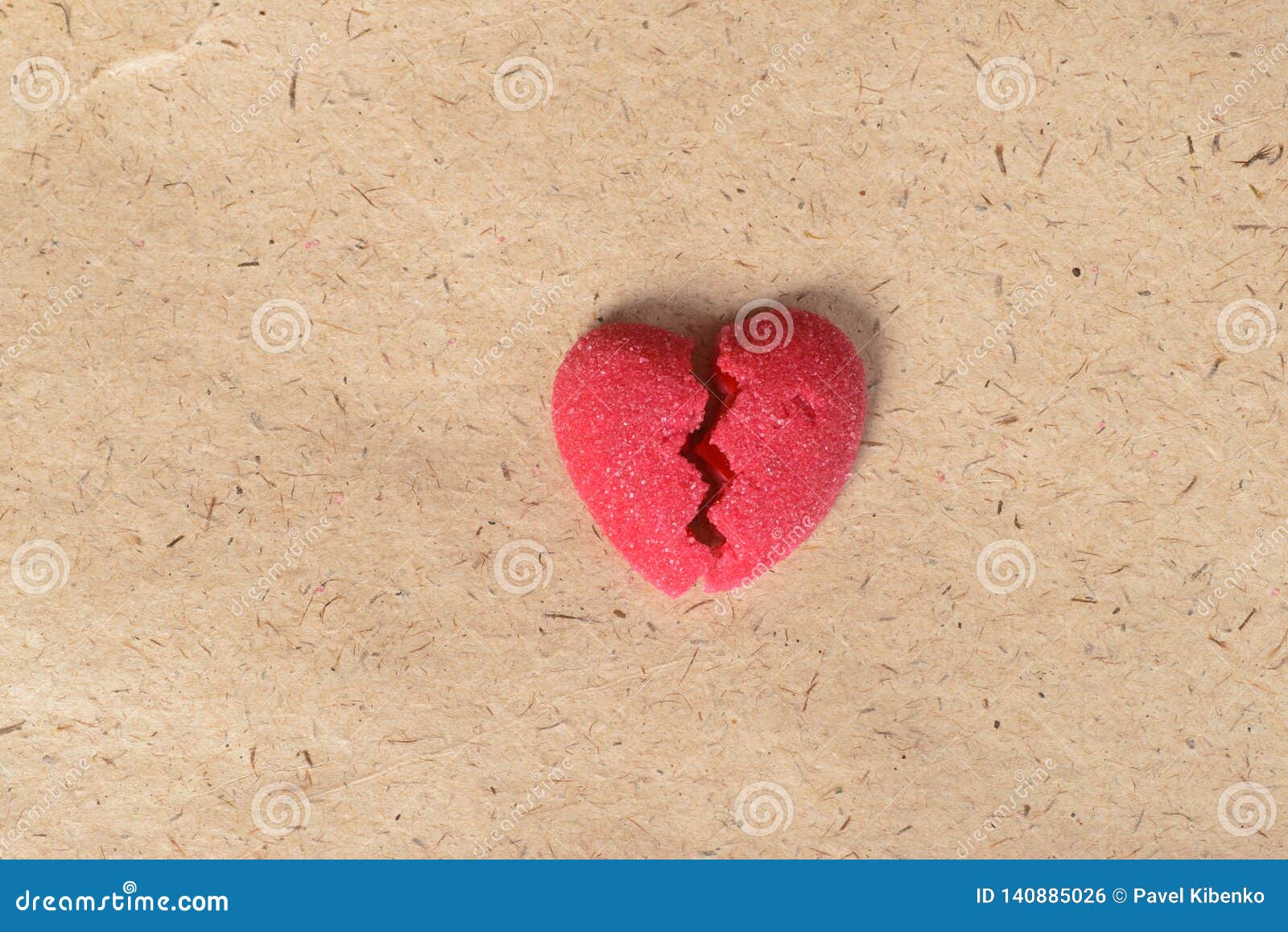 Broken Candy Heart on Paper Stock Photo - Image of concept, broken ...