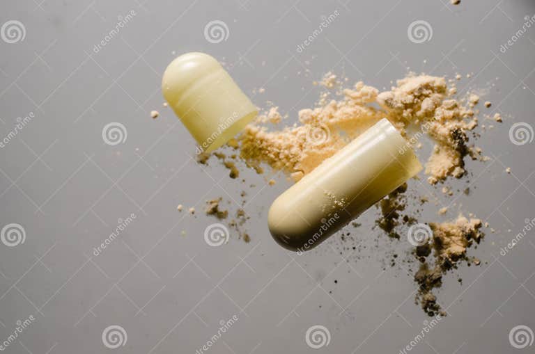 Broken capsule stock image. Image of medical, broken - 90720181
