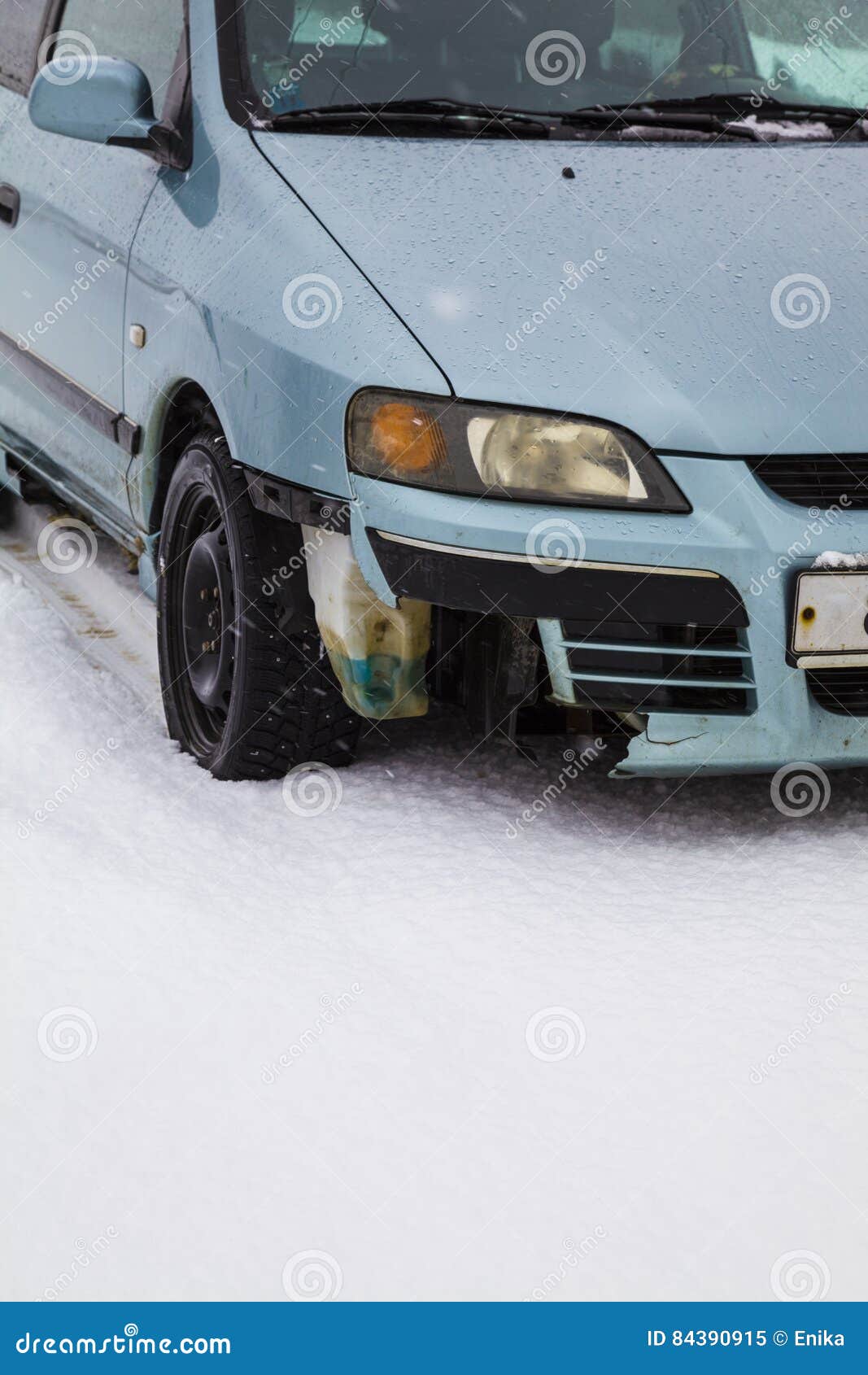Broken car bumper close up stock image. Image of physical - 84390915