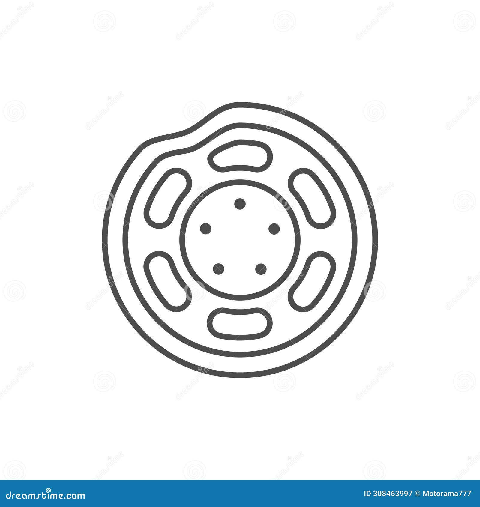 Broken car disc line icon stock vector. Illustration of mechanic ...