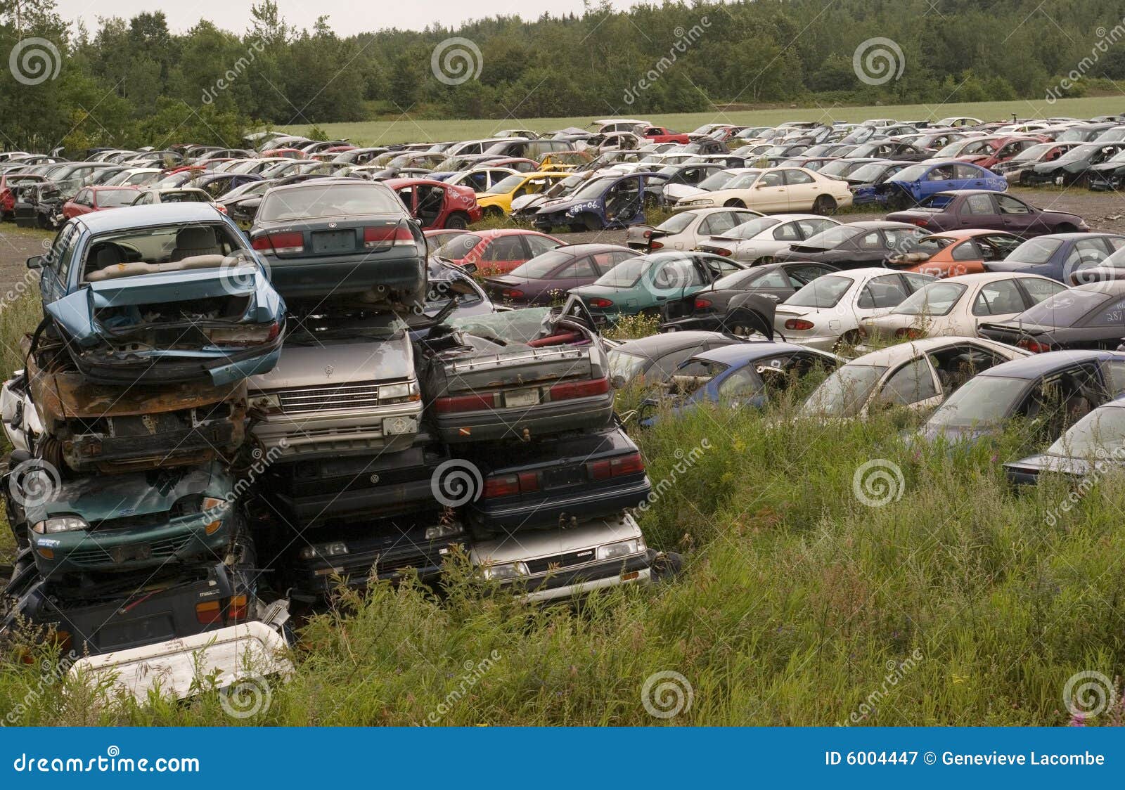 Broken car dump stock image. Image of lights, windshield - 6004447