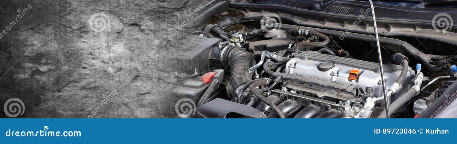 Broken car engine. stock photo. Image of technology, engine - 89723046