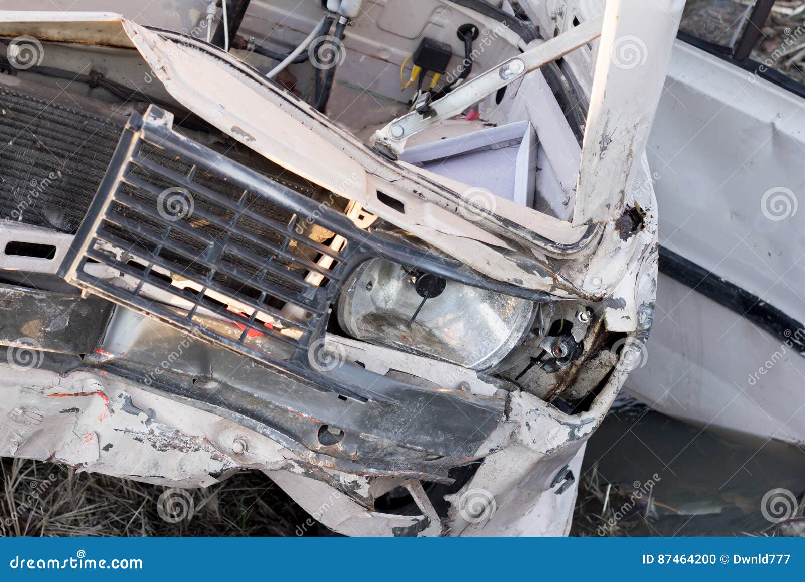 Broken car front stock photo. Image of danger, broken - 87464200