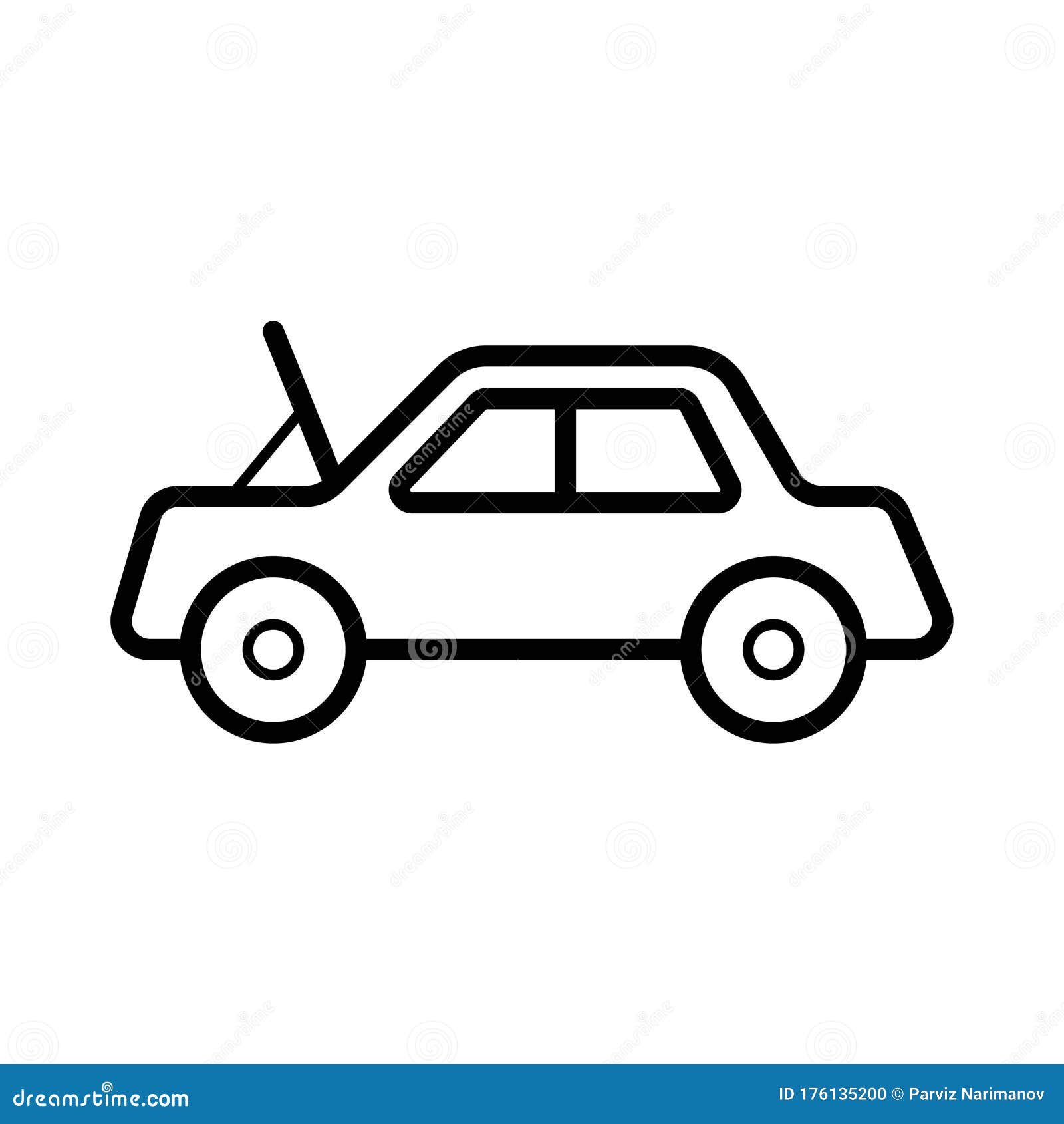 Broken Car Glyph Icon Vector Stock Illustration - Illustration of ...