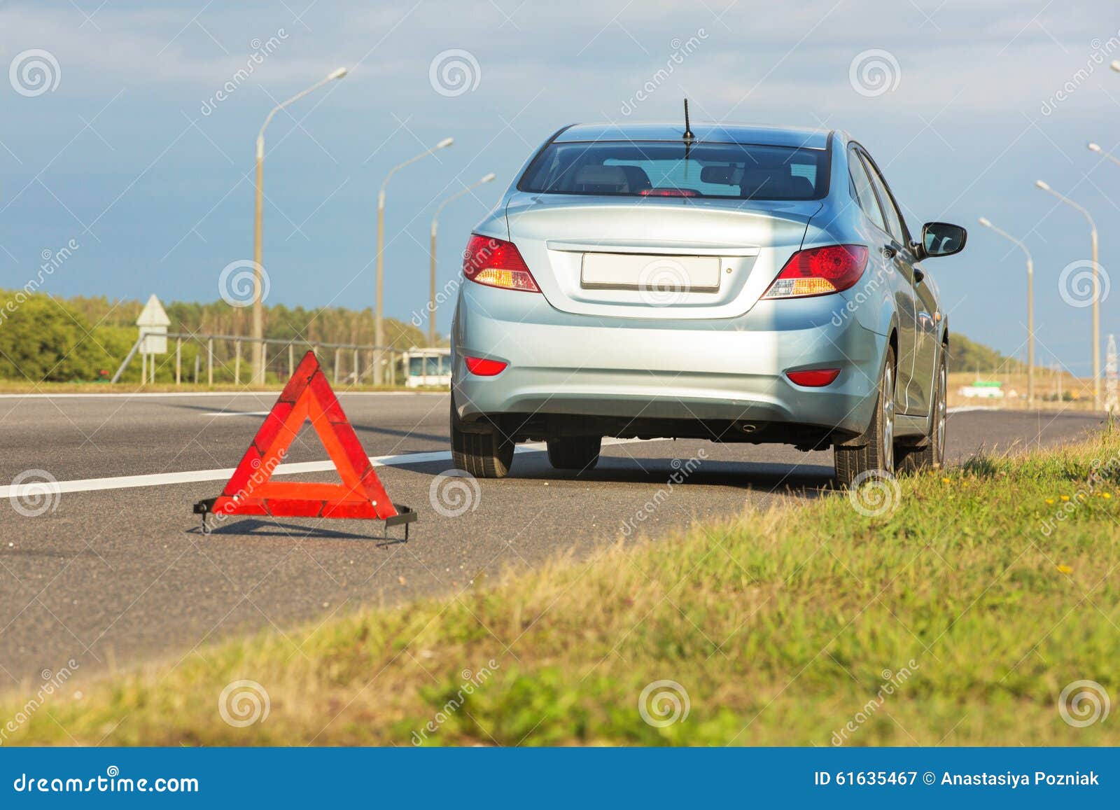Red Triangle Sign Isolated On White Background. Emergency Stop Sign ...