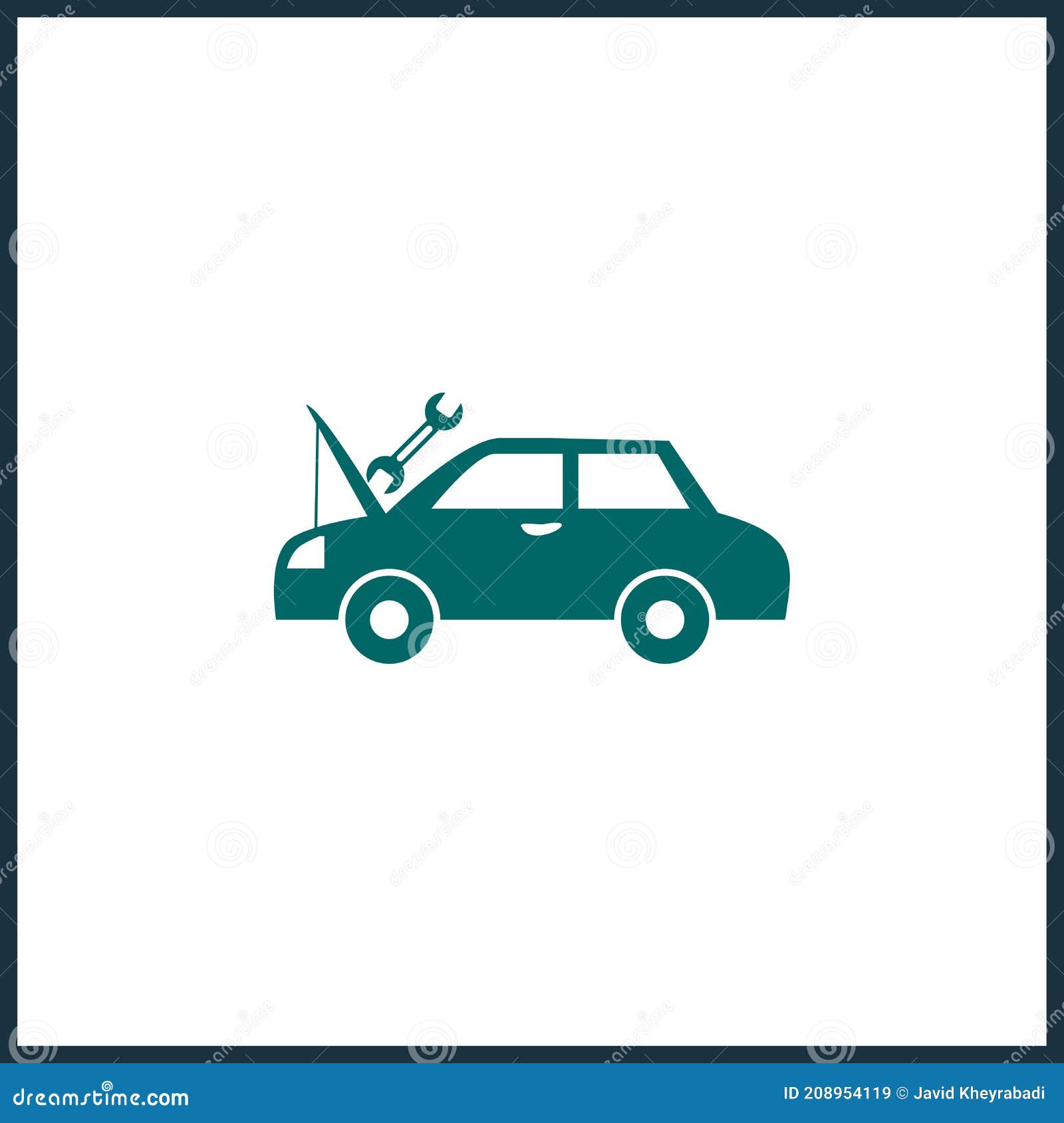 Broken Car Simple Icon. Car Repair Icon Stock Vector - Illustration of ...