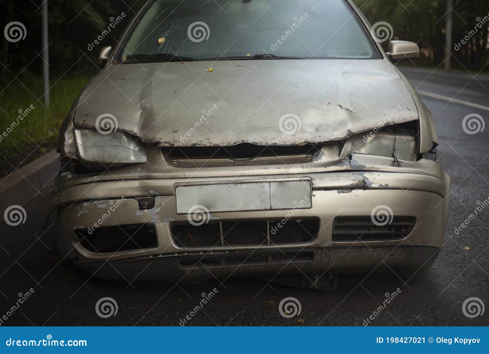 Broken Car. Transport after the Accident Stock Image - Image of auto ...