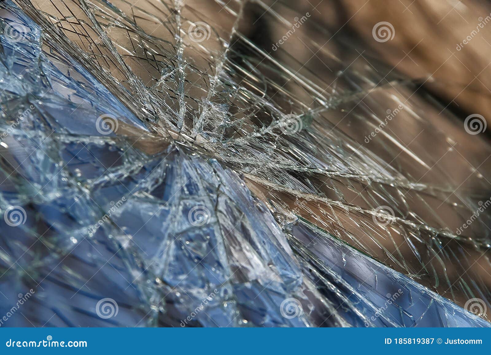 A Broken Car Windshield Like a Spider S Web Stock Image - Image of ...