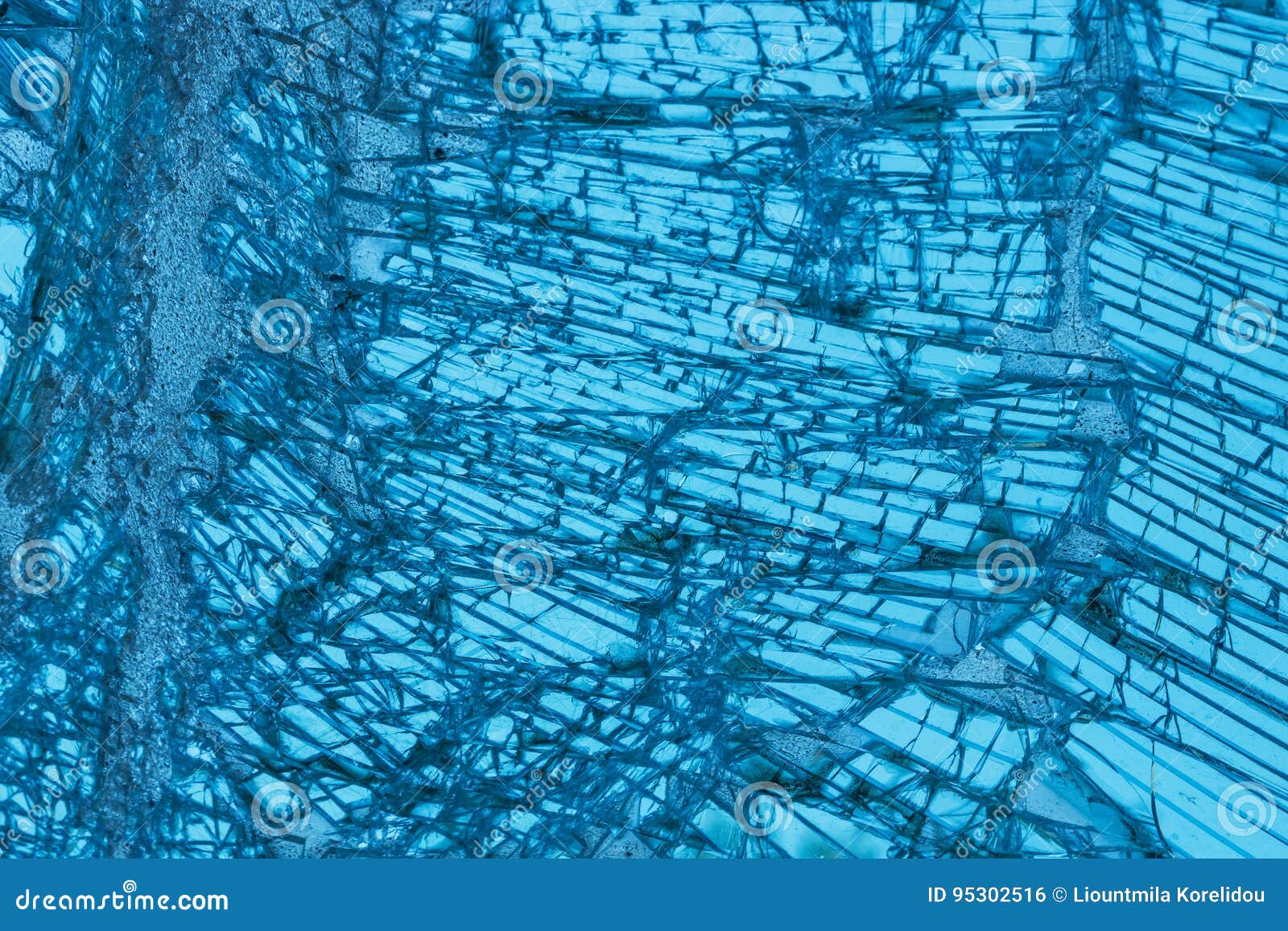 Broken Car Windshield Made of Laminated Glass. Stock Photo - Image of ...