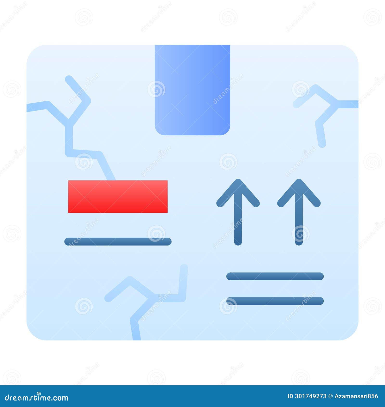 Broken Cardboard Vector Design, Torn Carton Package, Broken Box Icon ...
