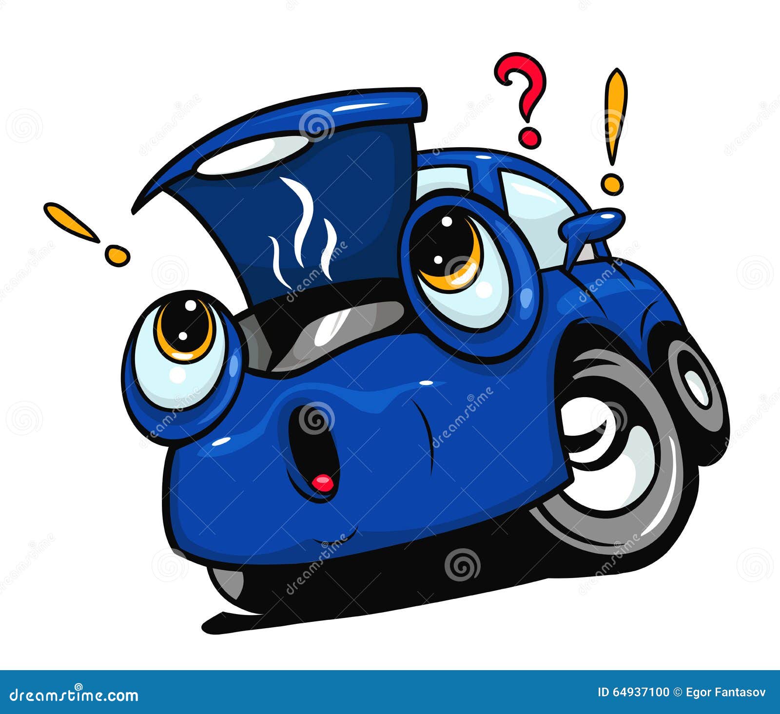 Broken cartoon car stock vector. Illustration of broken - 64937100