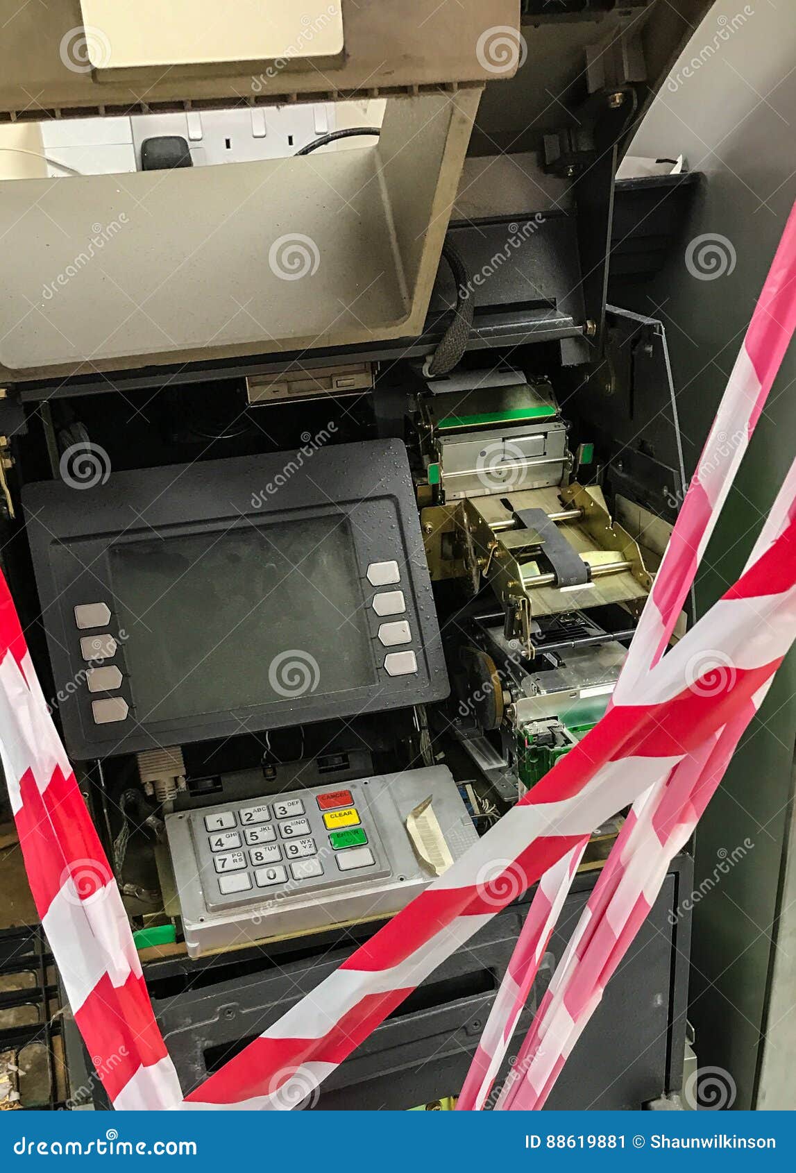 Broken cash machine stock image. Image of card, debit - 88619881
