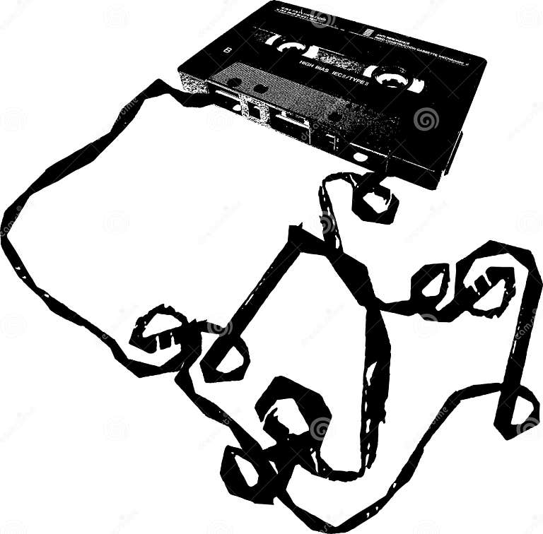 Broken Cassette stock vector. Illustration of graphic - 3144537