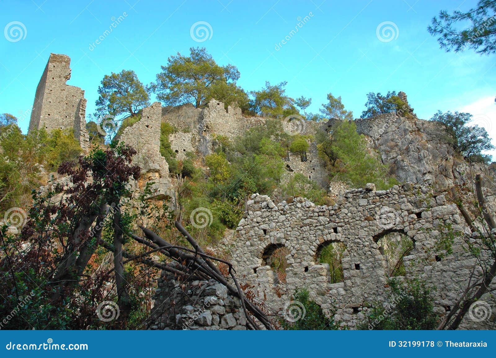 Broken Castle stock photo. Image of grave, kemer, rock - 32199178