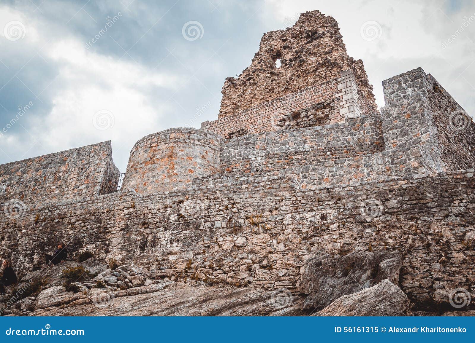 Broken castle. stock image. Image of fortress, stone - 56161315