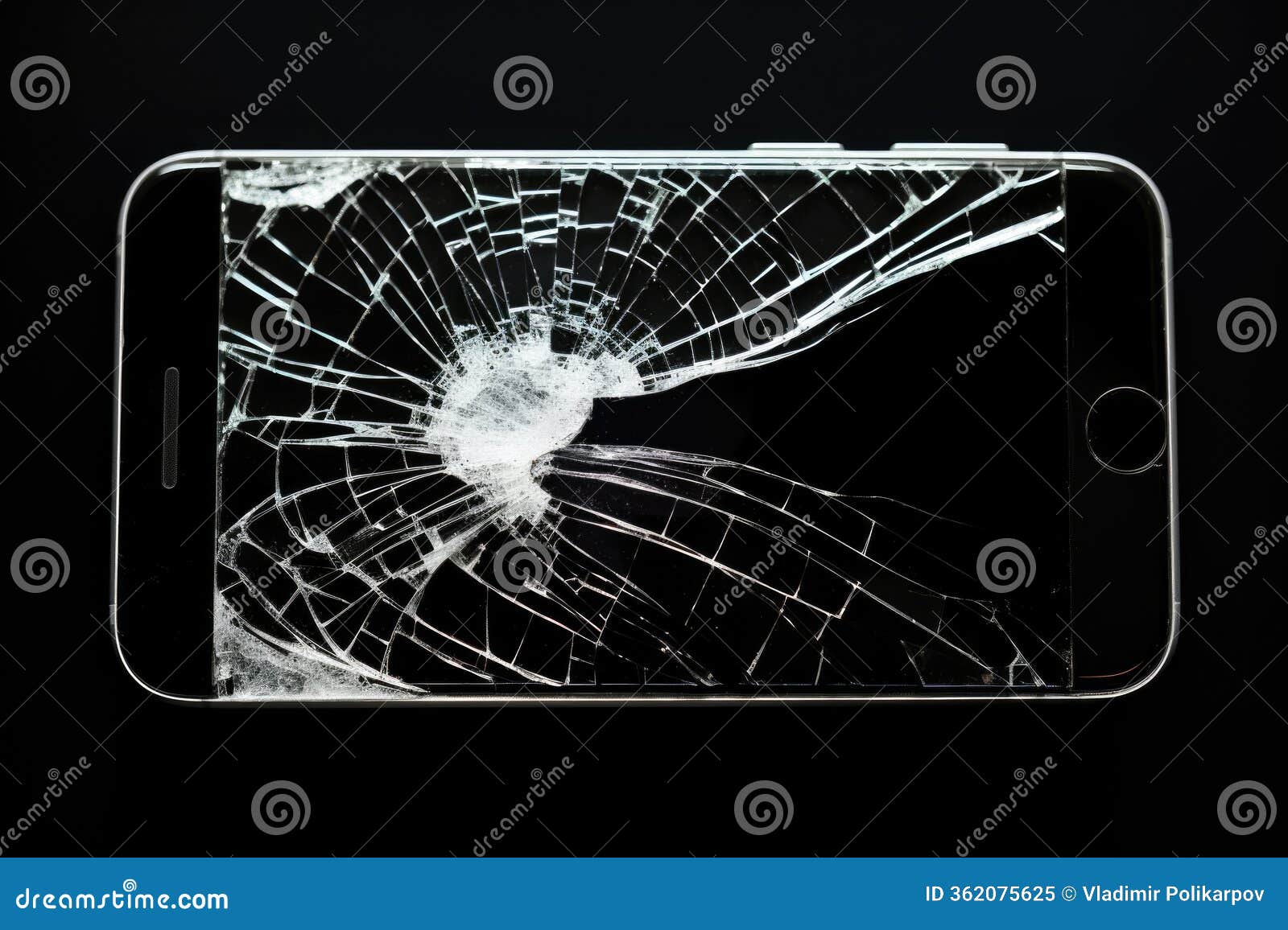 A Broken Cell Phone Left on a Table, Suitable for Technology Concepts ...