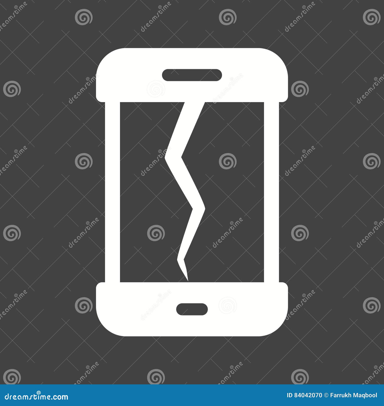 Broken Cell Phone stock vector. Illustration of vector - 84042070