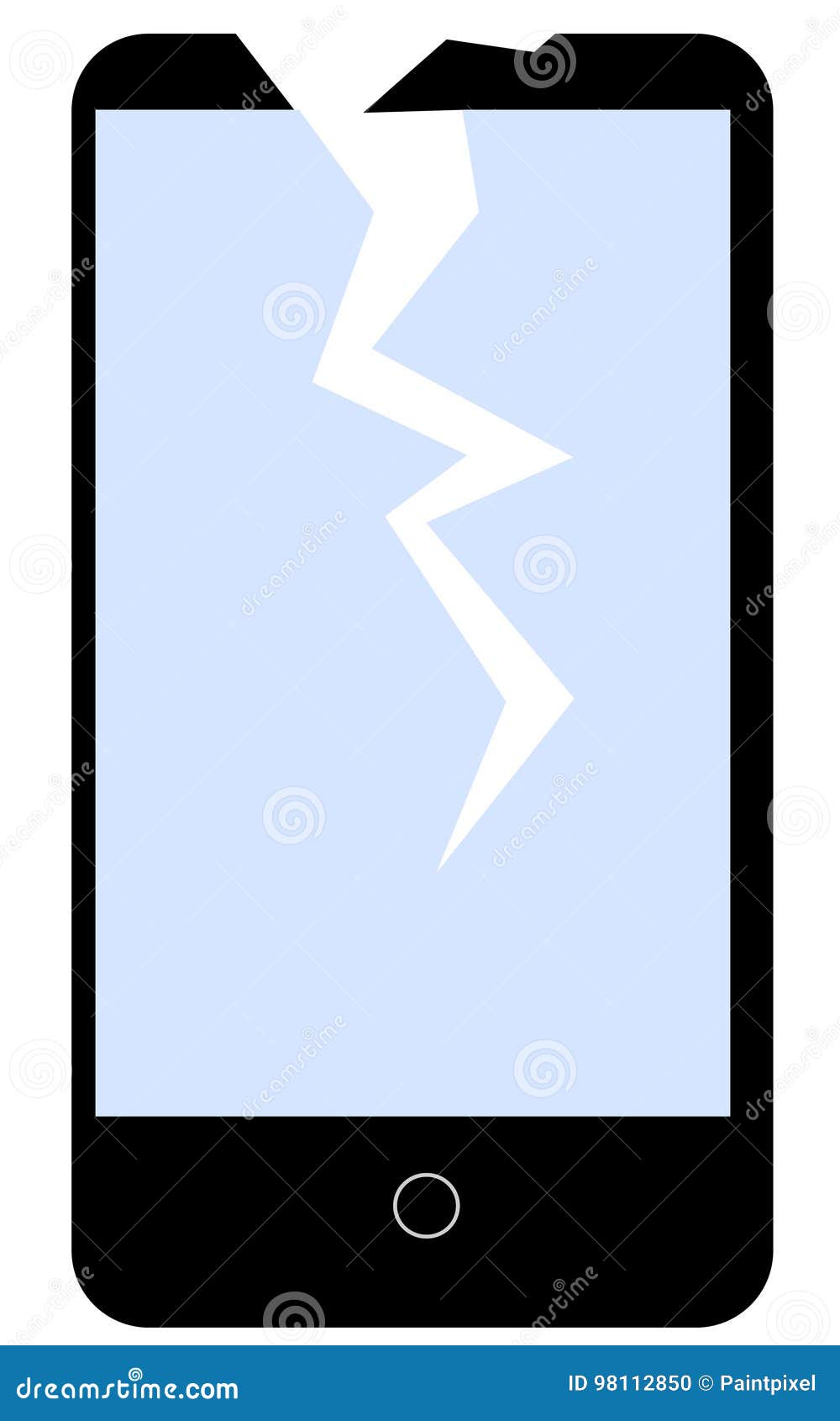 Broken Cell Phone Vector