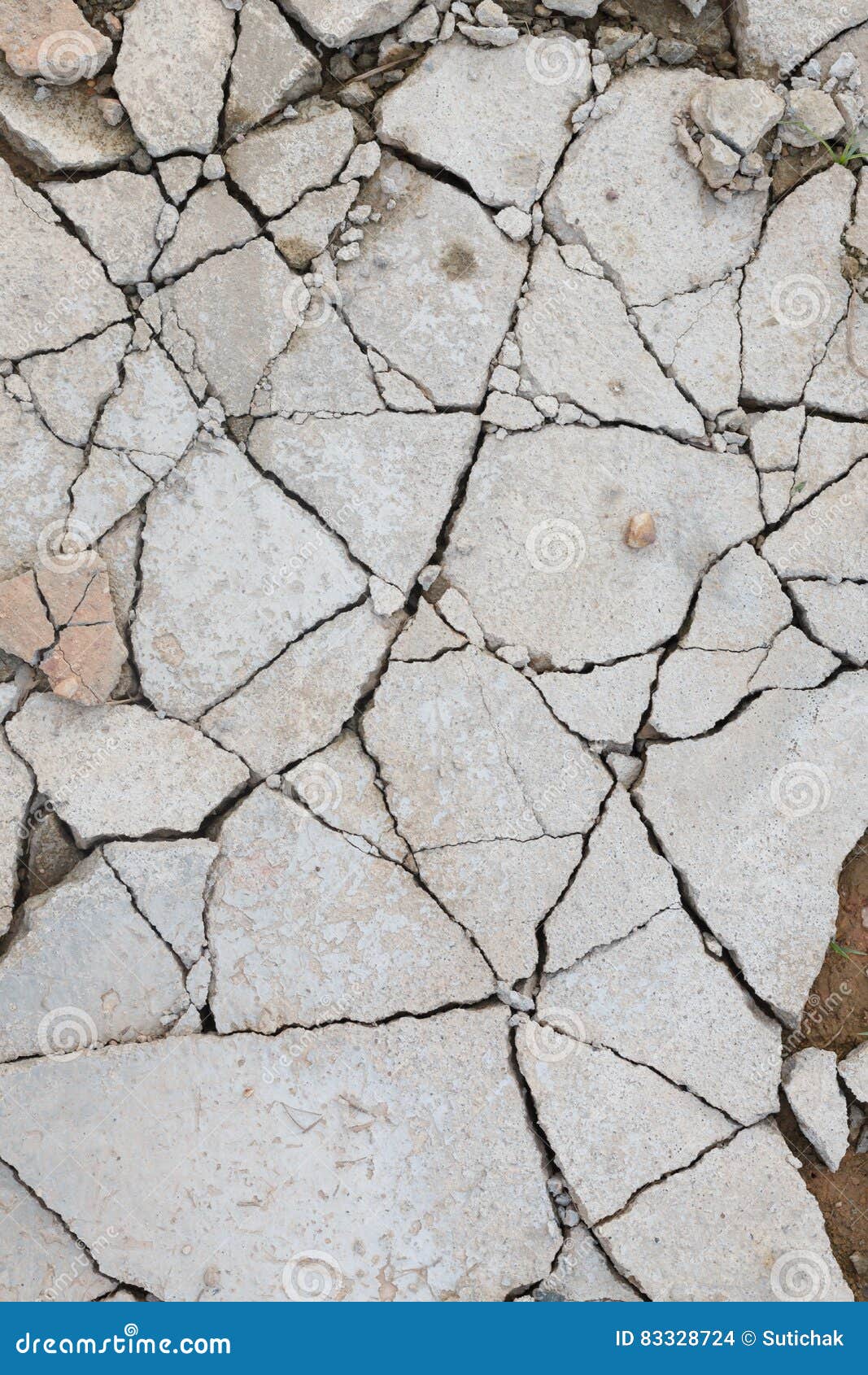 Broken Cement Concrete Floor Stock Photo - Image of abstract, abandon ...
