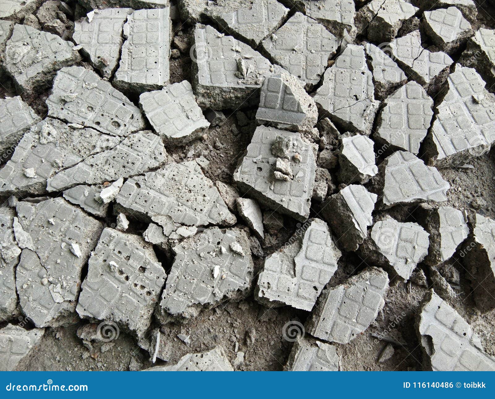 Broken Cement on Damaged Floor Stock Photo - Image of grungy ...