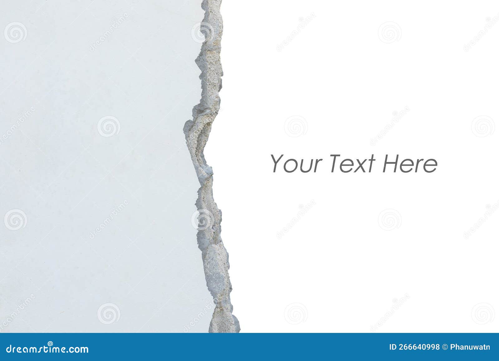 Broken Cement Wall in Process of Break House Isolated on White Stock ...